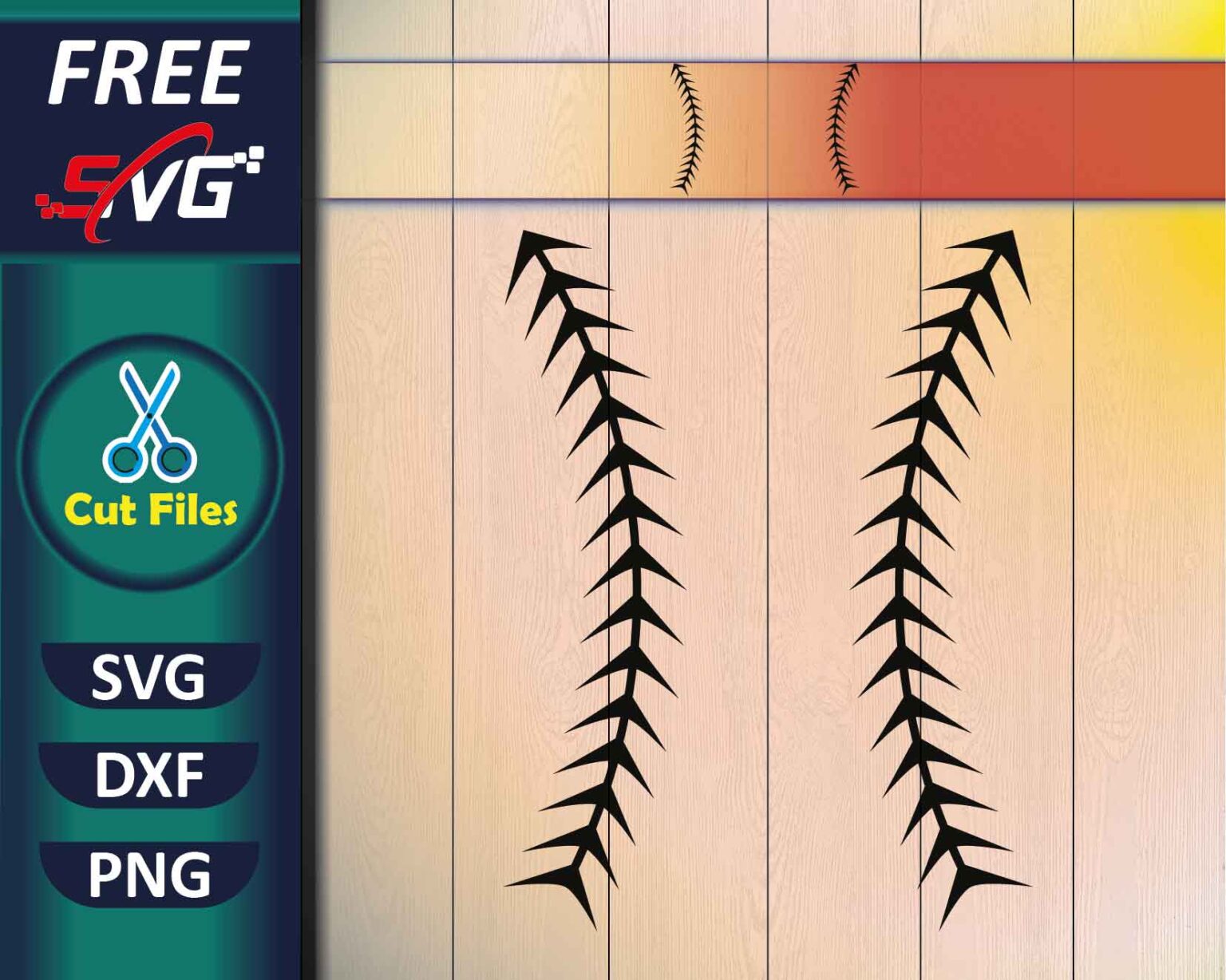 Baseball Threads SVG Free | baseball stitches SVG