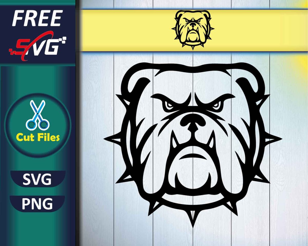 Bulldog Face SVG Free
