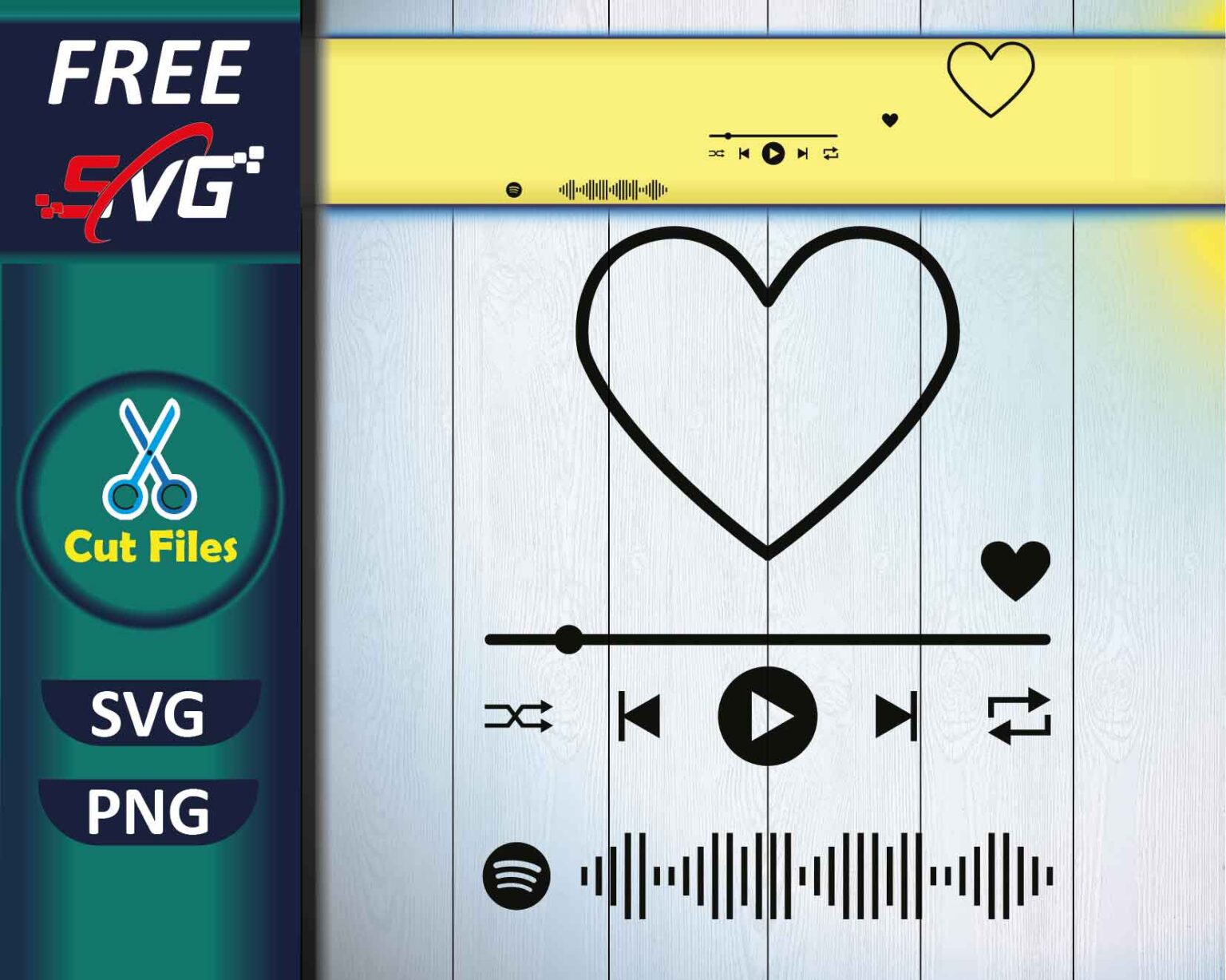 Spotify Music Player SVG Free Cut Files For Cricut