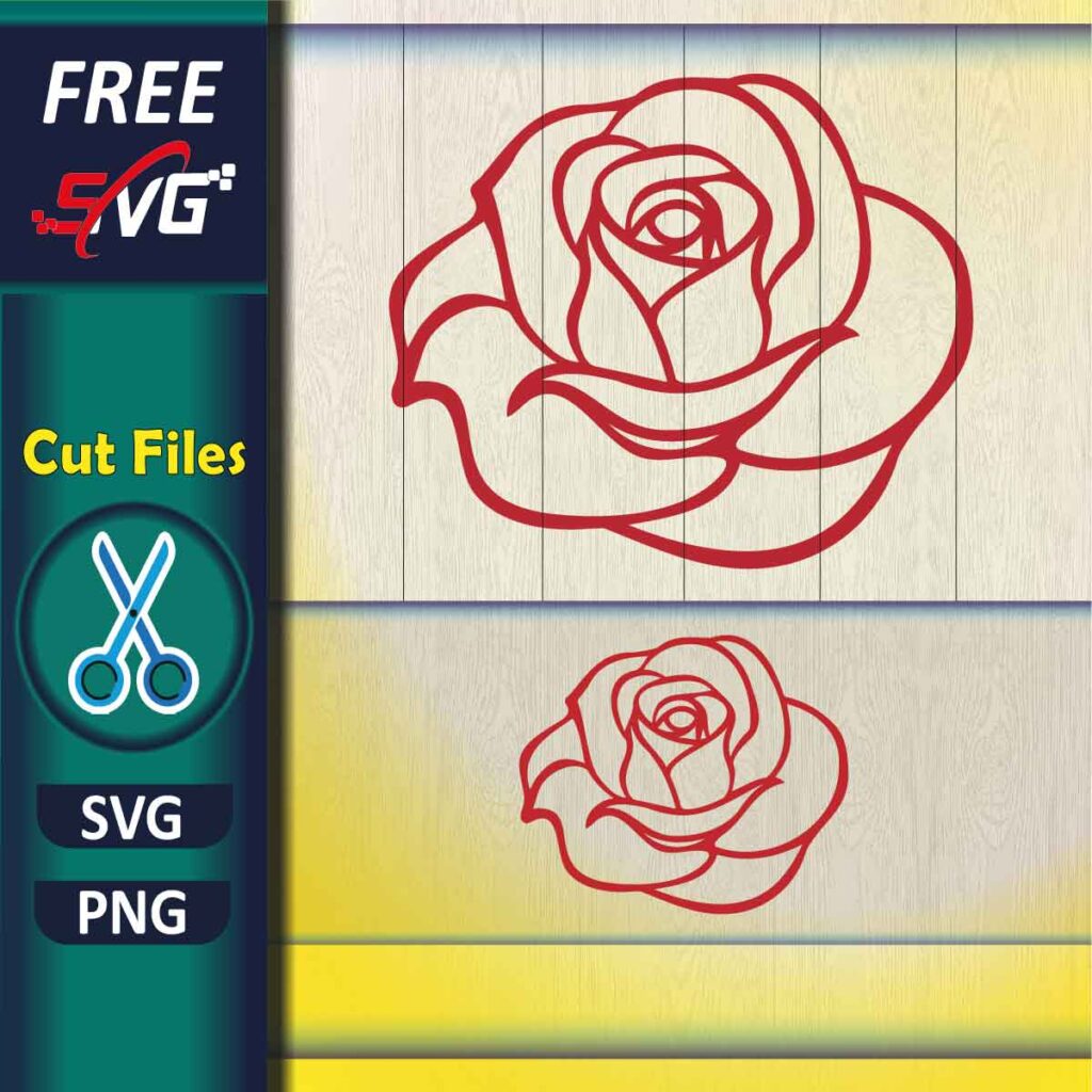 Rose outline SVG Free, Rose Template, red rose SVG - Free SVG Files