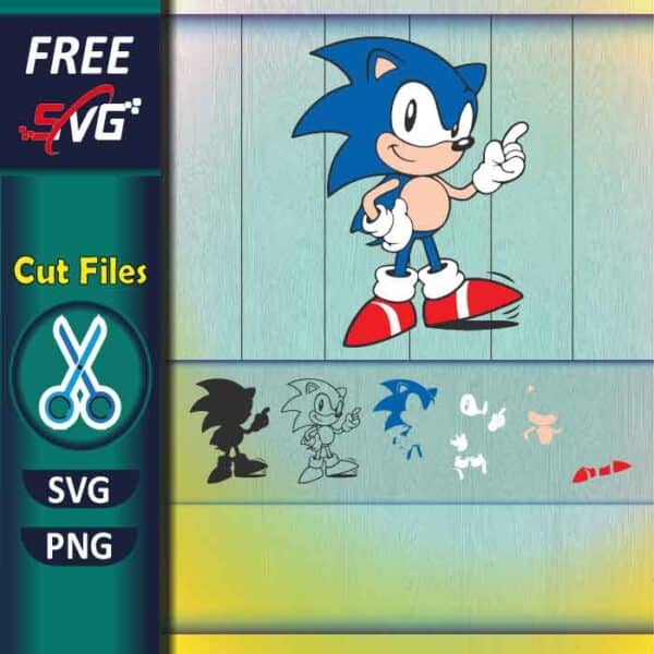 Sonic the hedgehog SVG Free for Cricut | svg4k.com
