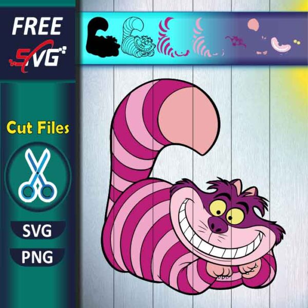 Cheshire Cat smile SVG Free, Alice in wonderland SVG | svg4k.com