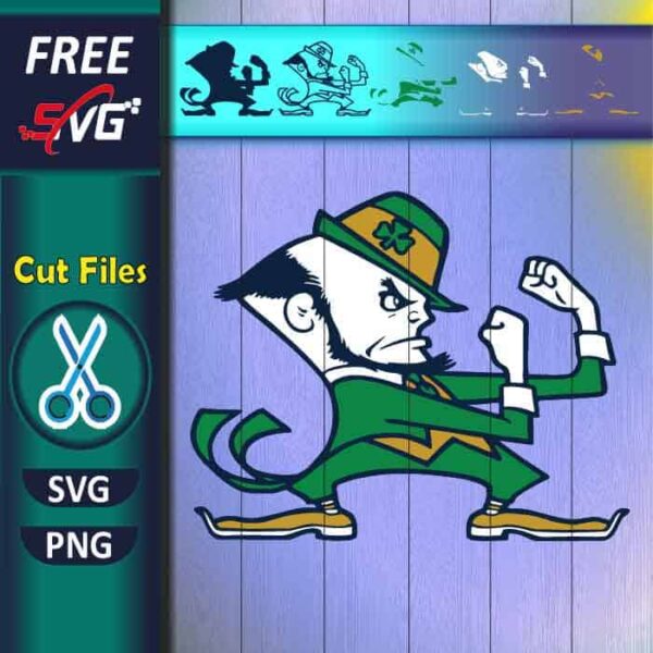 Notre dame fighting Irish football logo SVG free - svg4k.com