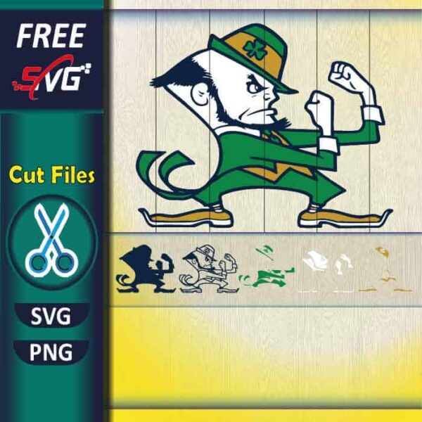 Notre dame fighting Irish football logo SVG free - svg4k.com