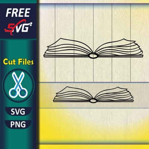 Open Book SVG Free | Book With pages SVG free | Free SVG Files