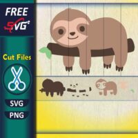 cute sloth SVG Free, baby sloth SVG free