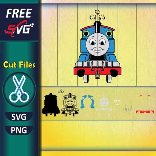 Thomas the train SVG free, train track SVG free