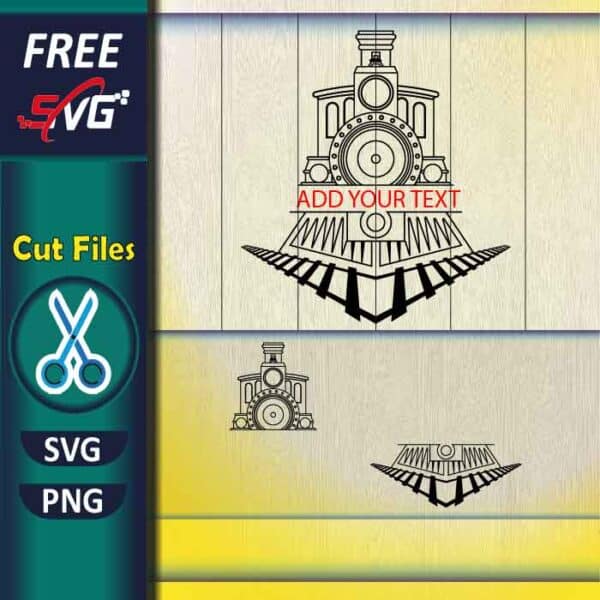 train monogram svg free for Cricut, railroad svg free