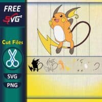 Raichu SVG free for Cricut | Raichu Pokemon SVG free