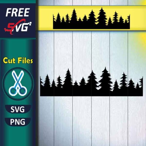 Forest trees SVG free, forest silhouette SVG | Free SVG FIles
