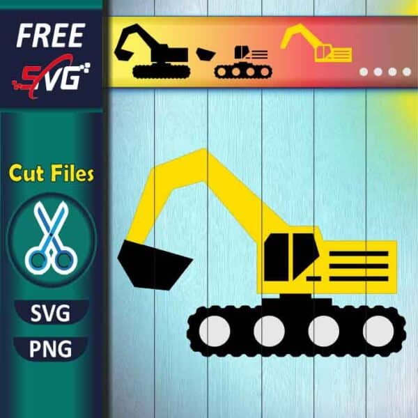 construction digger SVG free, Excavator SVG | Free SVG FIles