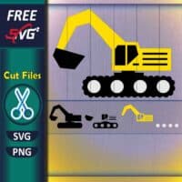 construction digger SVG free, Excavator SVG | Free SVG FIles