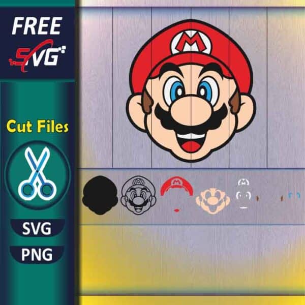 Free SVG Mario face