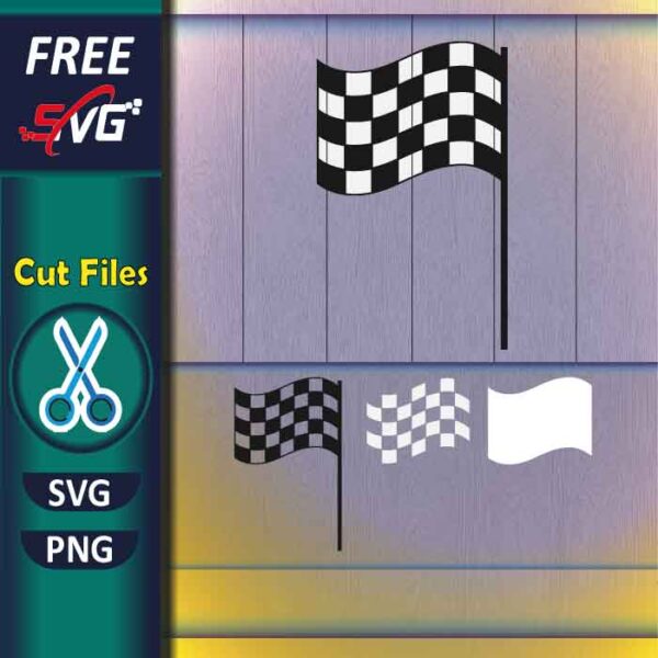 Racing flag SVG free - waving checkered flag SVG