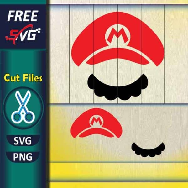 Super Mario hat SVG free for Cricut