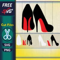high heel SVG free, red bottom heels SVG