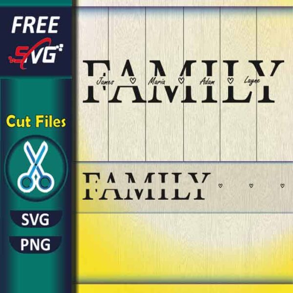 Family split name frame SVG free, family SVG | Free SVG Files