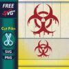 Biohazard Symbol Dripping Blood SVG free