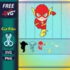 Chibi Flash Superhero SVG Free - Cartoon Superheroes