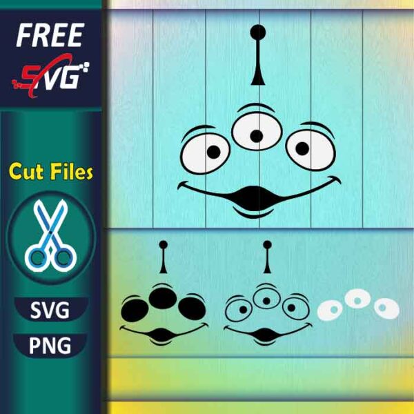 Toy Story Alien Face SVG Free - Disney Characters